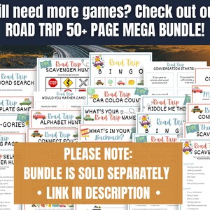 Road Trip Bingo, Fun Road Trip Activity for Kids of All Ages, Travel ...