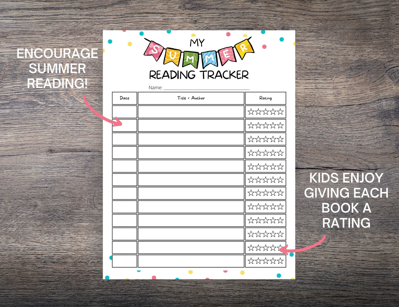 Printable Summer Reading Tracker for Kids Summer Reading Log | Etsy