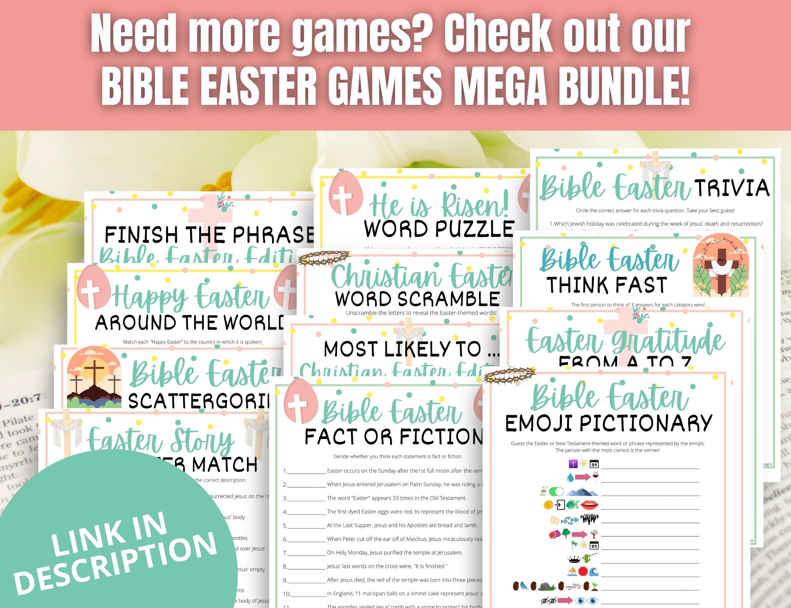 Easter Bible Emoji Pictionary Game Fun Christian Easter Game - Etsy