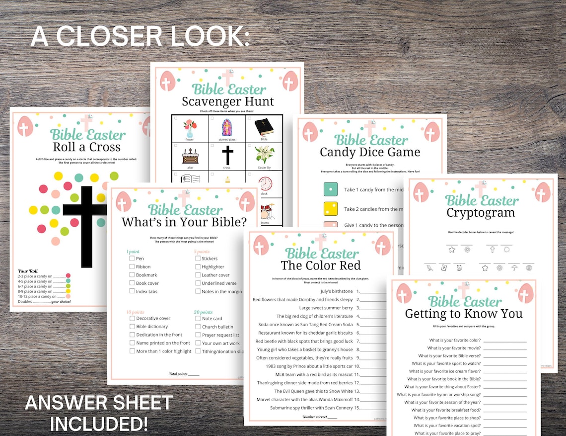 Bible Easter Games MEGA Bundle: 55+ Printable Christian Activities ...