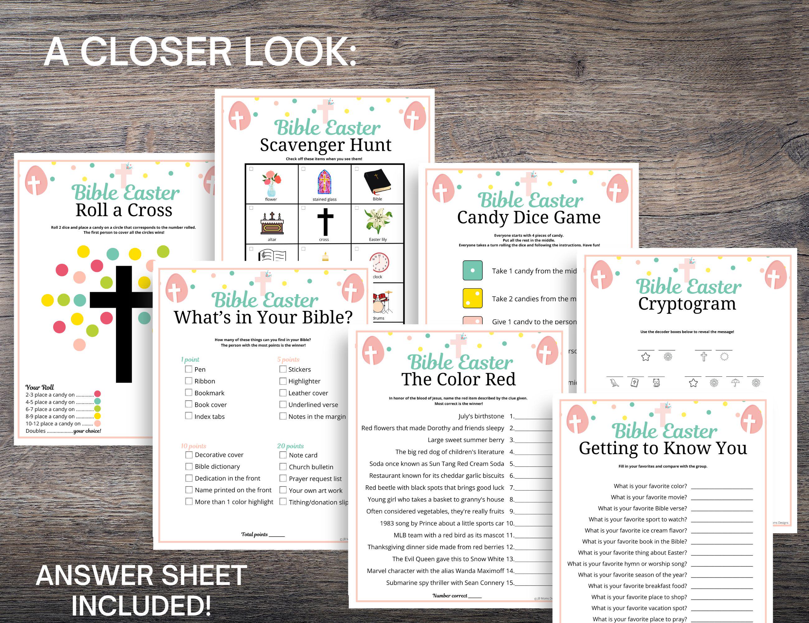 Bible Easter Games MEGA Bundle: 55+ Printable Christian Activities ...