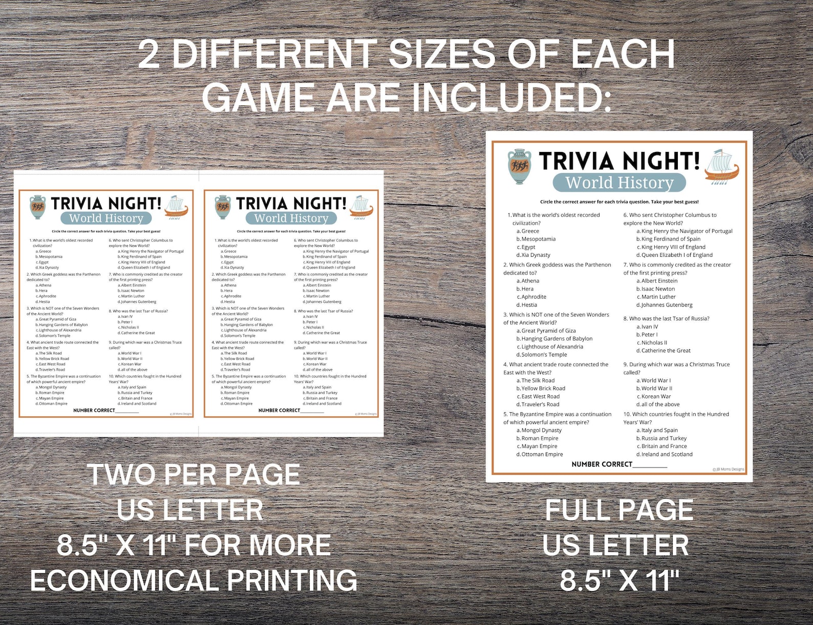 Printable Trivia Games MEGA Bundle: 16 Categories for Pub Trivia Night ...
