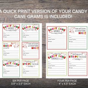 Candy Cane Grams Fundraising Kit, Editable Holiday Candy Grams ...