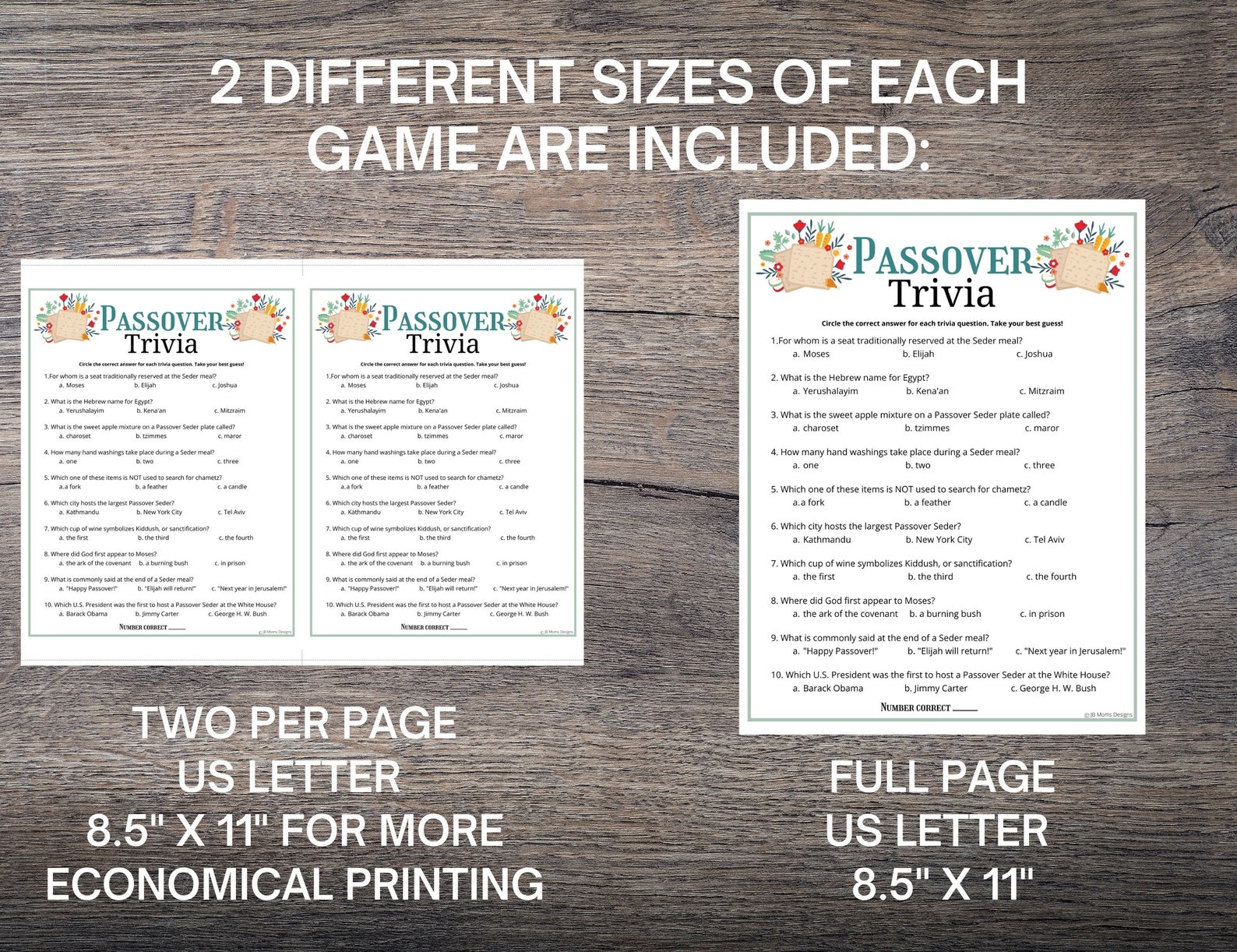 Passover Games MEGA BUNDLE: Seder Dinner Activities (printables) - Etsy