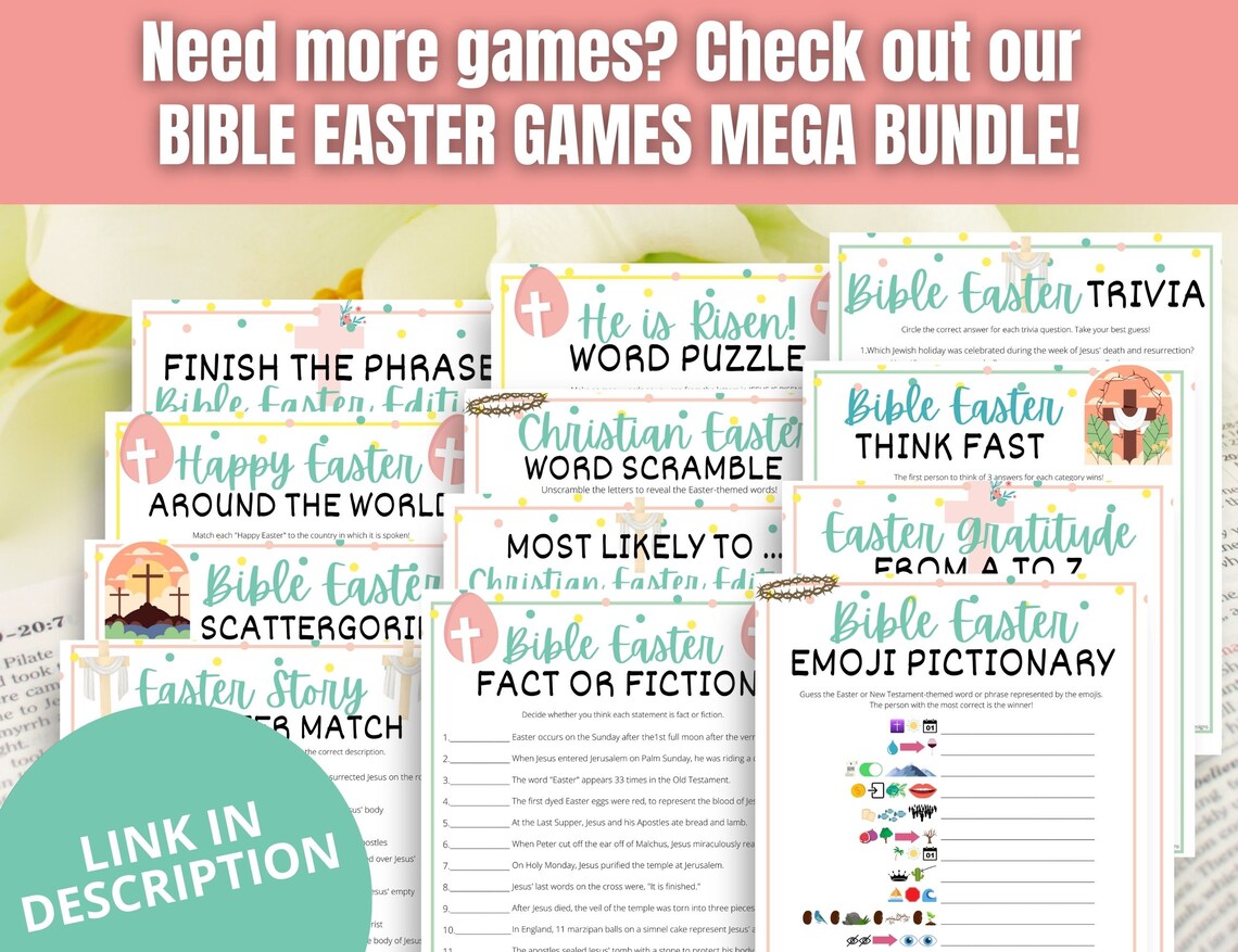 Bible Easter Story Character Match Game Christian Easter - Etsy