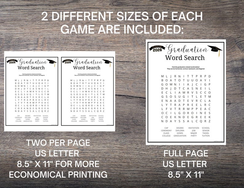 Graduation Party Games Bundle: Class of 2026 Grad Party Activities and ...