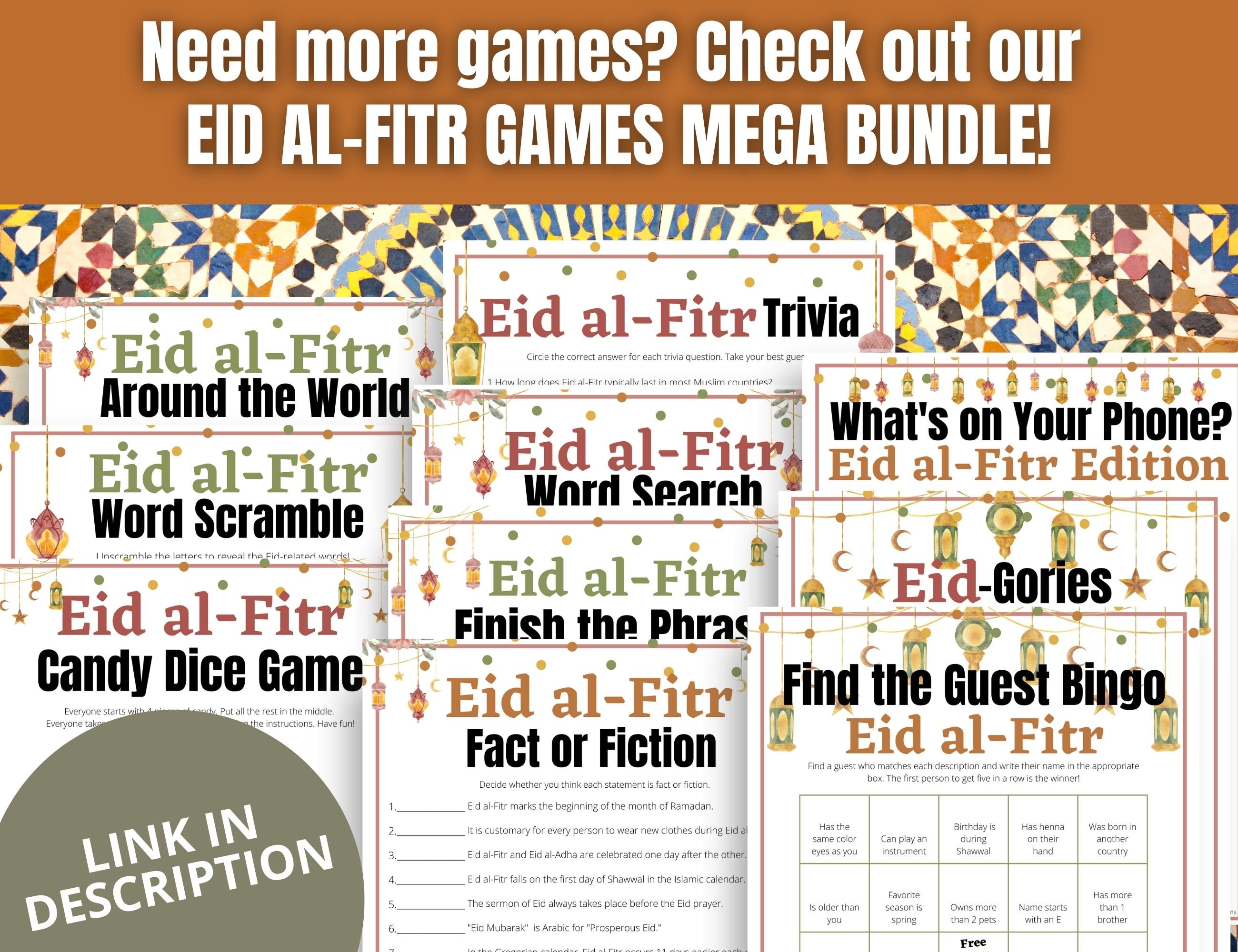 Eid Al-fitr Fact or Fiction Game Fun Lesser Eid Quiz Game for - Etsy