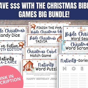 Bible Christmas A to Z Race Printable Game Christian - Etsy