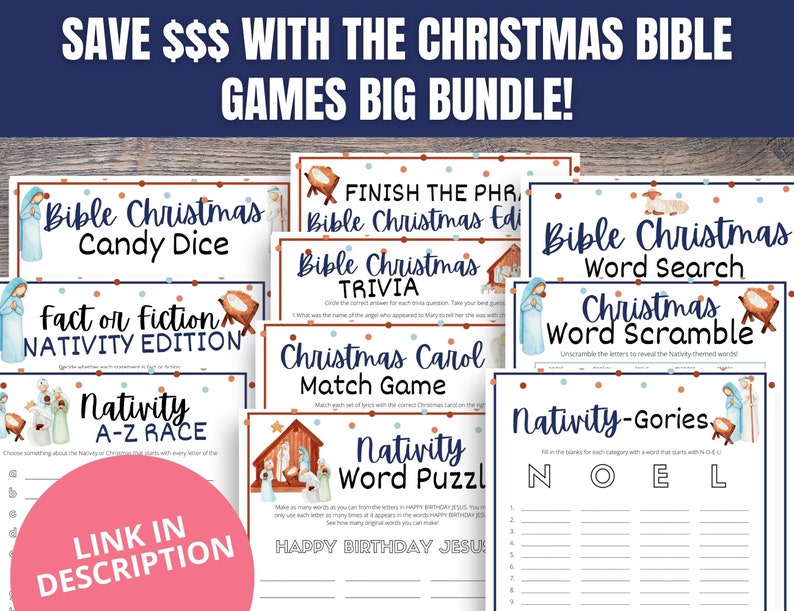 Bible Christmas A to Z Race Printable Game Christian - Etsy