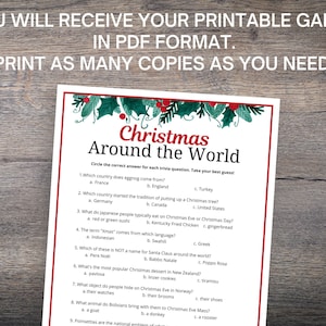 Christmas Around the World Trivia Game: Family Holiday Quiz (instant ...