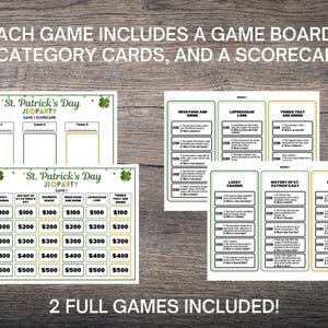 St. Patrick's Day Jeoparty Game: Trivia Party (PDF Download) - Etsy