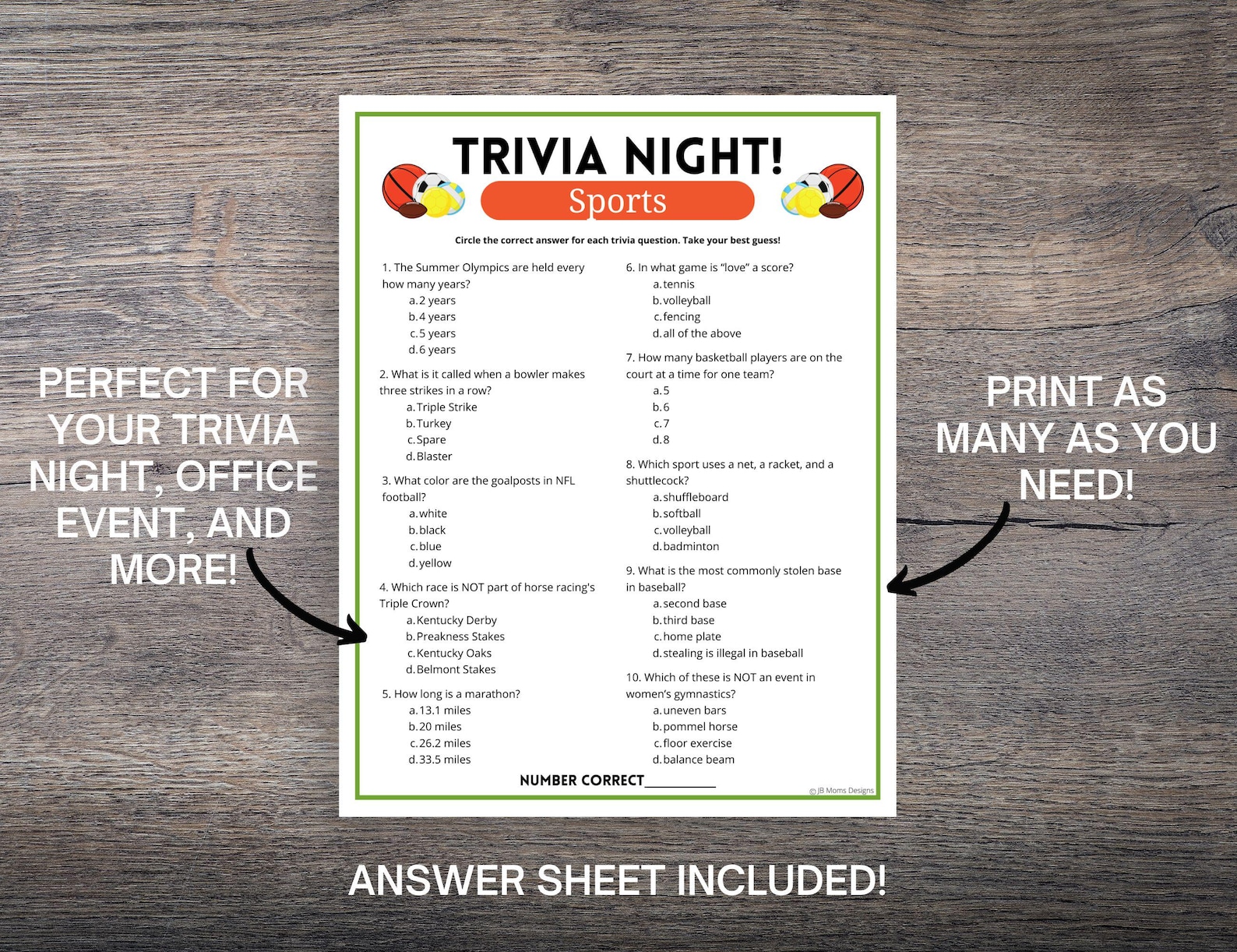 Printable Trivia Games MEGA Bundle: 16 Categories for Pub Trivia Night ...