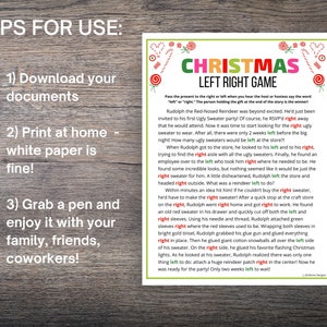 Christmas Left Right Game: Fun Holiday Party Icebreaker Activity ...