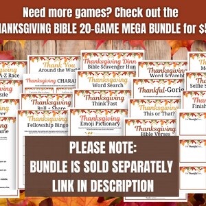 Thanksgiving Bible Verses Trivia Game: Christian Printable (digital ...