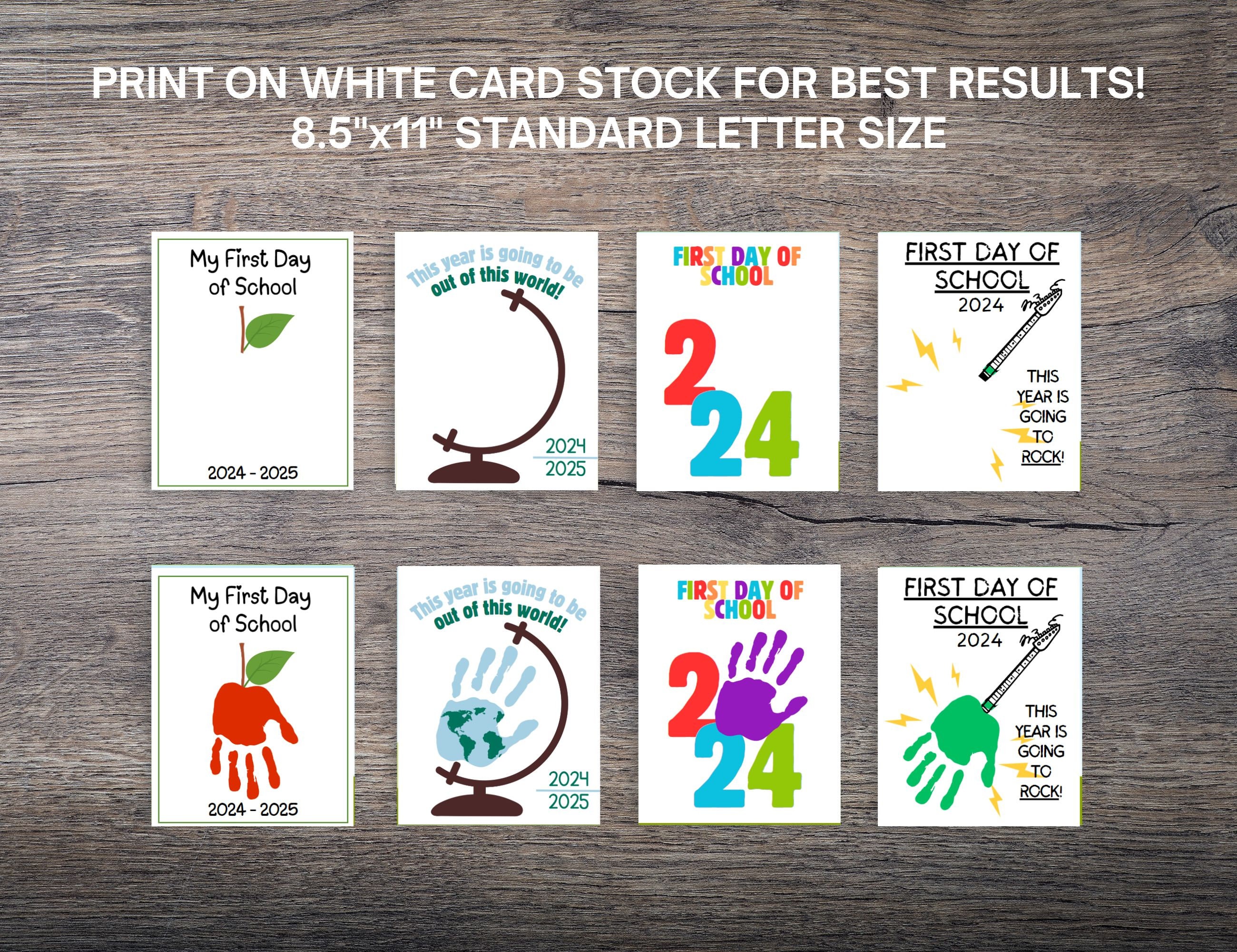 Back to School Handprint Art: Craft Templates for Preschool (digital ...