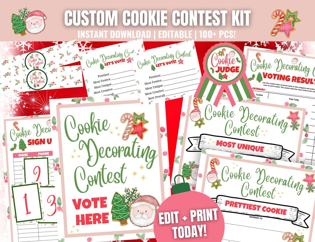 Custom Cookie Decorating Contest Kit (digital Download) - Etsy