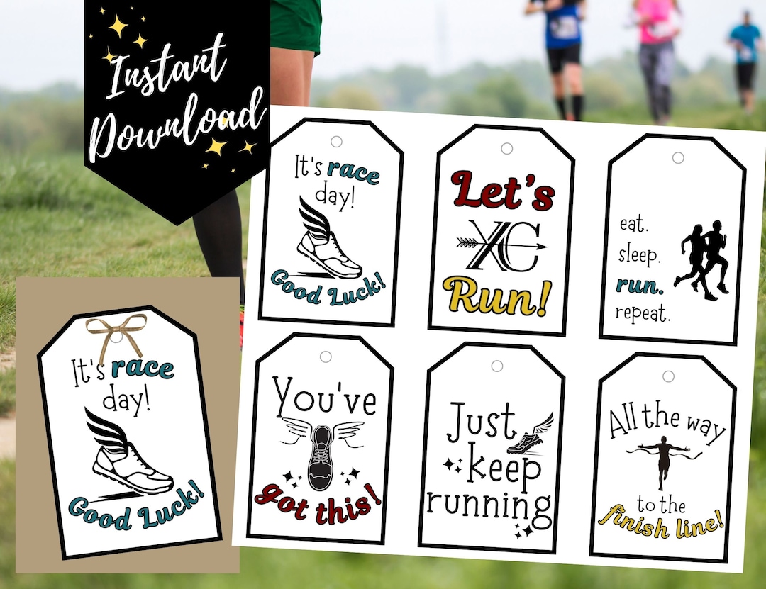 Cross Country Treat Tags, Cross Country Snack Tags, Cross Country ...