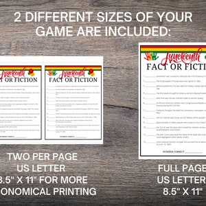 Juneteenth Fact or Fiction Trivia Game: Freedom Day Activity (digital ...