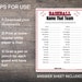 Name That Baseball Team Game: Baseball-themed Party Quiz (digital ...
