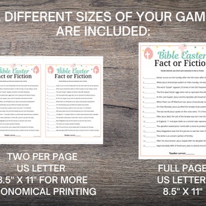 Bible Easter Fact or Fiction Game: Christian Easter Trivia (digital ...