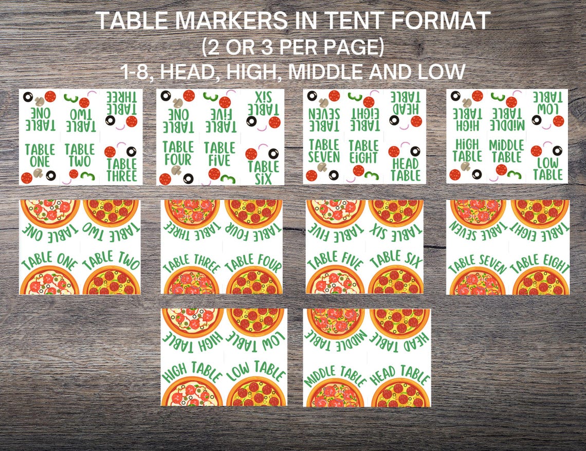 Pizza Party Bunco MEGA Bundle: Printable Scorecards, Tally Sheets ...