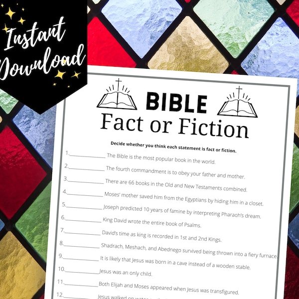 Printable Bible Game - Etsy