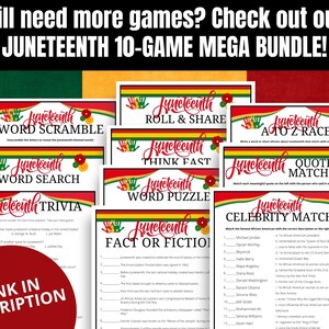 Juneteenth Fact or Fiction Trivia Game, Fun Juneteenth Game to ...