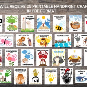 Bible Handprint Craft Templates: Sunday School Nursery Activity ...