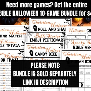 Scary Bible Verses Halloween Game: Christian Printable Halloween ...