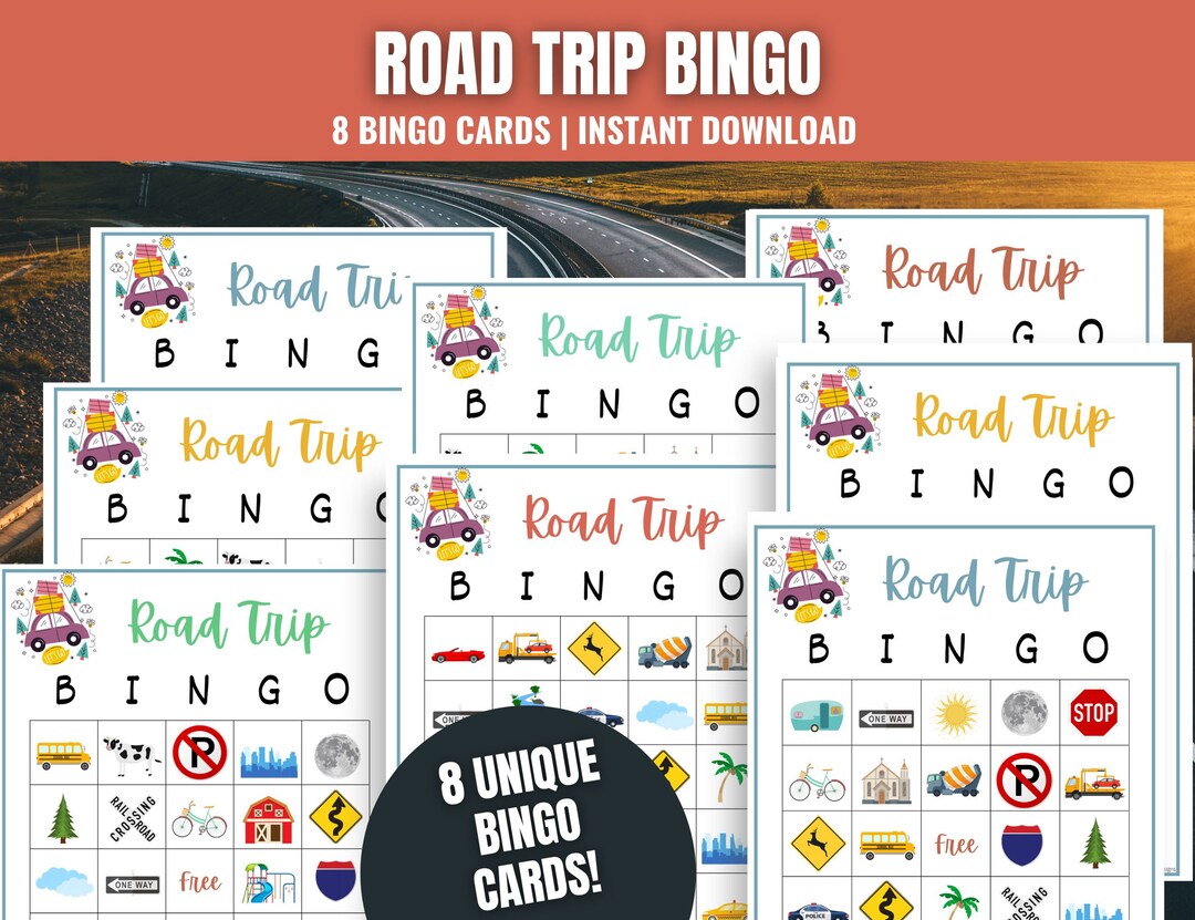 Road Trip Bingo, Fun Road Trip Activity for Kids of All Ages, Travel ...