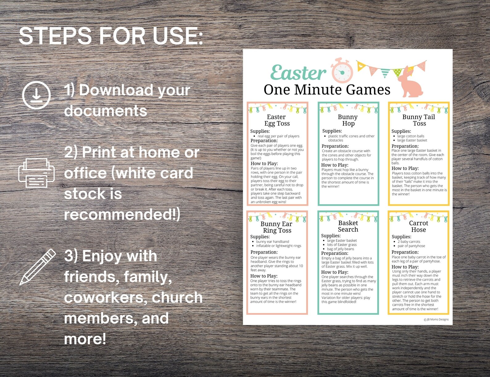 Easter One Minute Games Bundle, Easter Minute to Win Games, Fun Easter ...