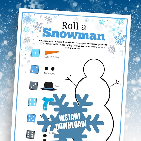 Snowman Game - Etsy