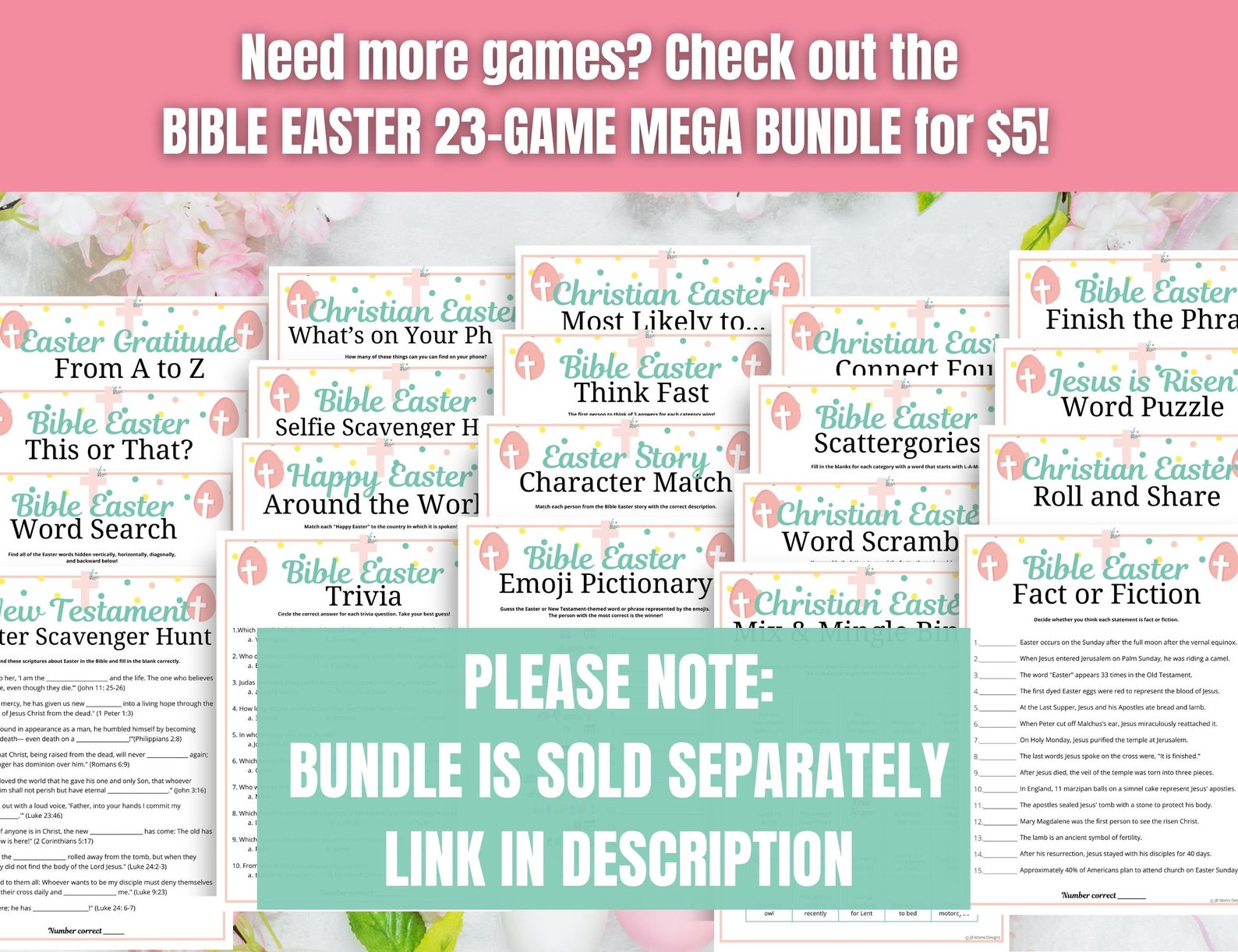 Bible Easter Story Character Match Game, Christian Easter Trivia Quiz ...