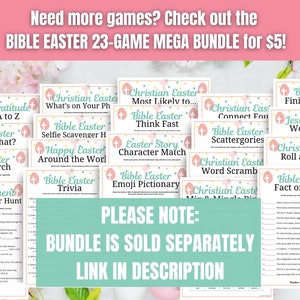 Bible Easter Story Character Match Game: Printable Trivia Quiz (digital ...