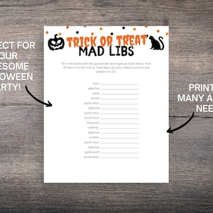 Halloween Mad Libs Bundle: Funny Party Game for Kids and Teens (digital ...