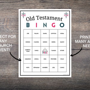 Old Testament Bible Bingo Game: Church Group Activity (PDF) - Etsy