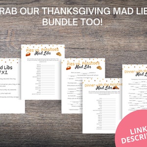 Thanksgiving TRIVIA BUNDLE Thanksgiving Party Games for - Etsy