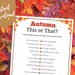 Fall This or That Game: Printable Autumn Activity (PDF) - Etsy