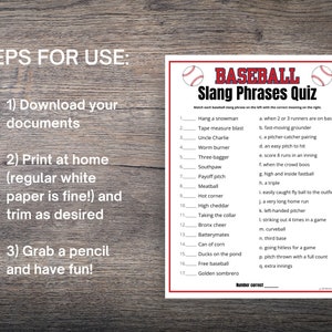 Baseball Trivia Games Bundle: 10 Baseball-themed Party Quizzes and ...