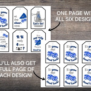 Cheerleading Treat Tags: Cheer Squad Goodie Bag Stickers Blue(pdf) - Etsy