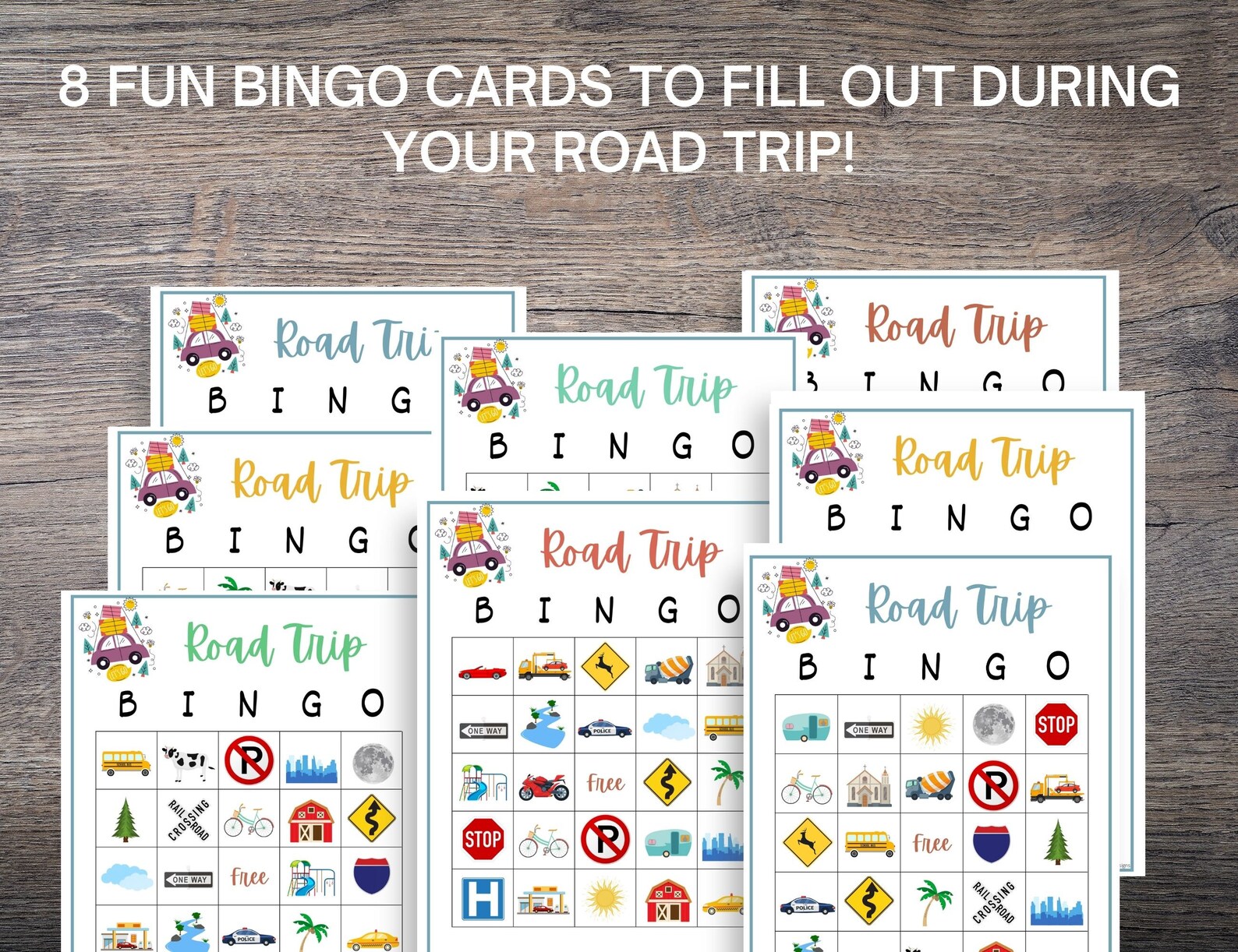 Road Trip Bingo Fun Road Trip Activity for Kids of All Ages - Etsy