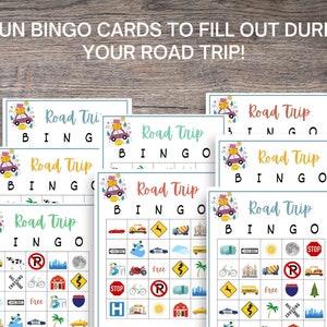 Road Trip Bingo, Fun Road Trip Activity for Kids of All Ages, Travel ...