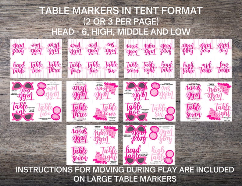 All Dolled up Bunco Bundle: Printable Scorecards, Tally Sheets, and ...