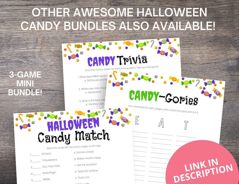 Halloween Candy Trivia Game Halloween Candy Quiz Game for - Etsy