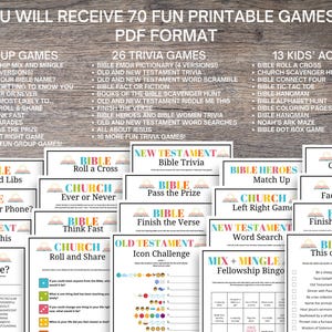Bible Games Bundle: 70 Christian Activities (digital Download) - Etsy