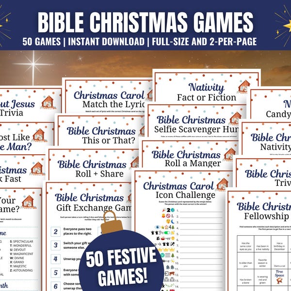 Christmas Icebreakers for Church - Etsy