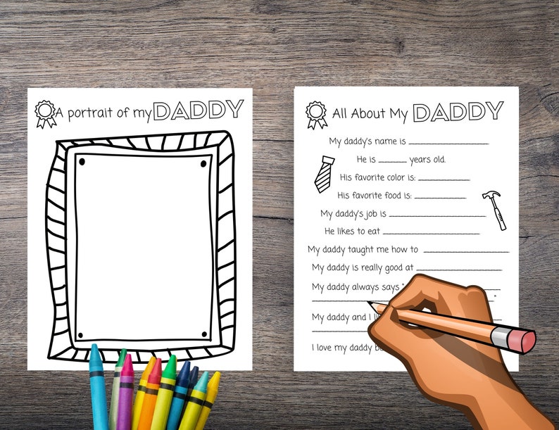 All About Dad Printable Fathers Day Gift From Kids Fathers - Etsy