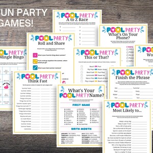 Pool Party Games MEGA BUNDLE, Pool Party Ideas, Pool Party Activities ...