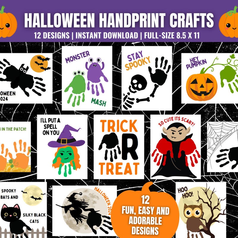 Halloween Handprint Craft - Etsy