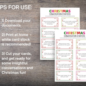 Christmas Conversation Starters, Christmas Icebreaker, Holiday ...